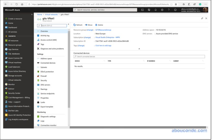 Configuring VNet Peering using the Azure portal | Abou Conde's Blog