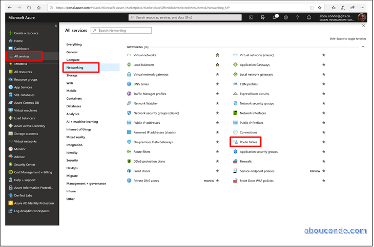 Creating a route table in Azure | Abou Conde's Blog