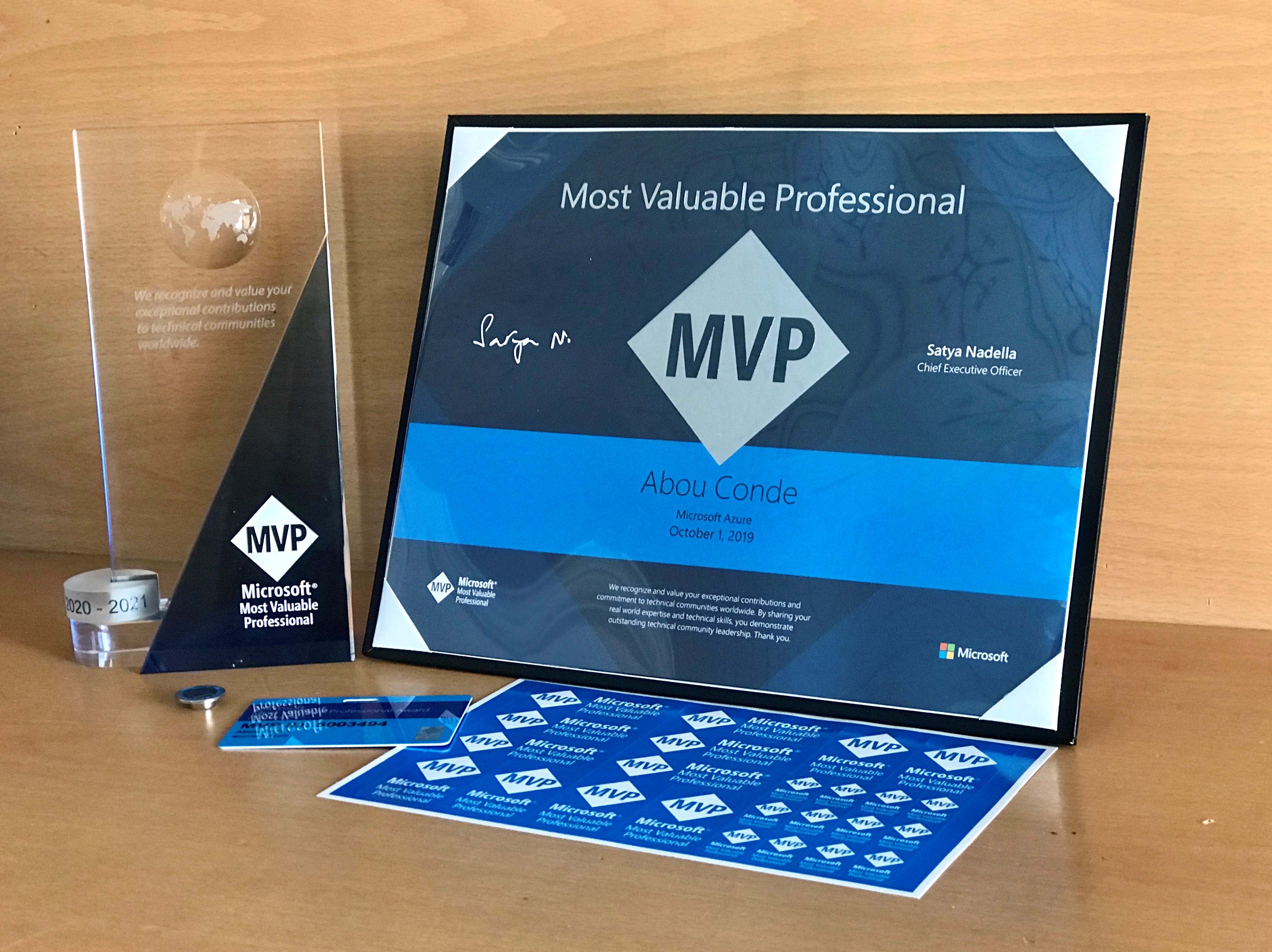 My Microsoft MVP Award Kit Arrived! | Abou Conde's Blog