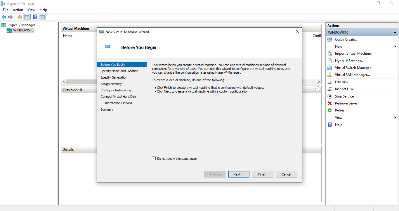 Creating a Virtual Machine with Hyper-V Manager | Abou Conde's Blog