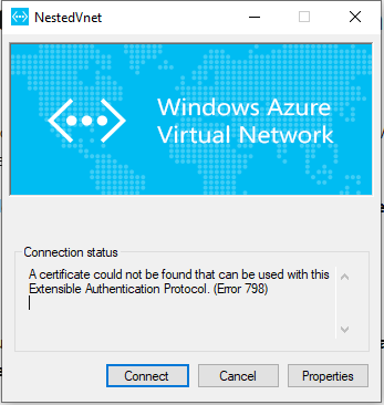 A certificate could not be found that can be used with this Extensible ...